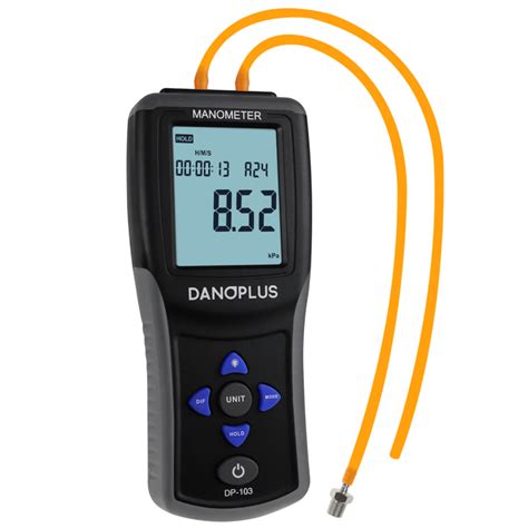 Digital Manometer Portable Air Vacuum Gas Pressure Gauge Meter 12 Measurement Units With