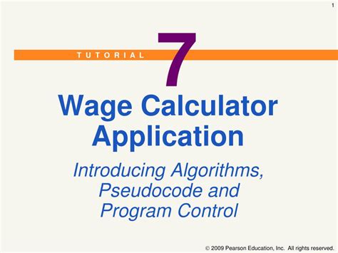 Ppt Wage Calculator Application Introducing Algorithms Pseudocode
