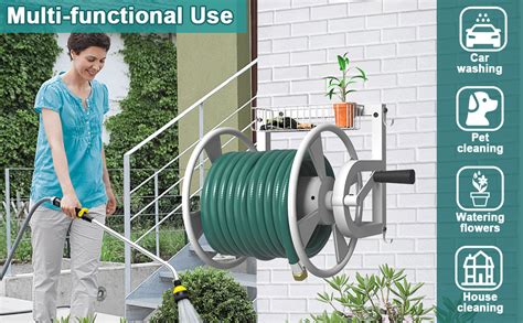 Artigarden Outdoor Wall Mounted Hose Reel With Hook