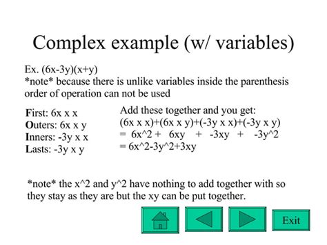 Using Foil To Multiply Binomials Ppt