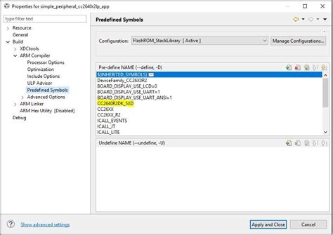 Rtossimplelink Cc2640r2 Sdk Simpleperipheral Example Project Generates Compilation Error With