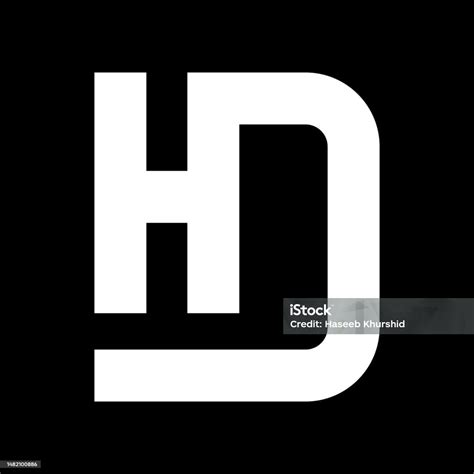 최소한의 Dh 로고 고급 배경에 Hd 편지의 아이콘입니다 Dh 모노그램 이니셜을 기반으로 한 로고 아이디어 전문적인 다양한 문자