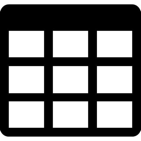 Table Icon Svg Png Free Download 14