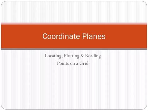 PPT Coordinate Planes PowerPoint Presentation Free Download ID