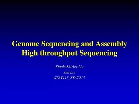 Ppt Genome Sequencing And Assembly High Throughput Sequencing Powerpoint Presentation Id5657852