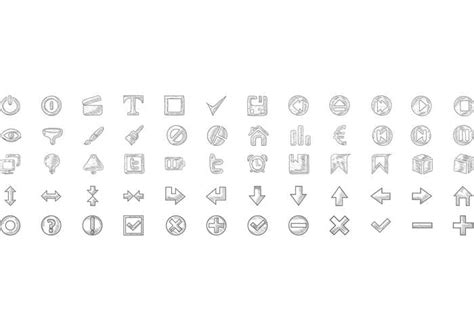 Free Doodle Icons Vector Set Eps Ai Uidownload