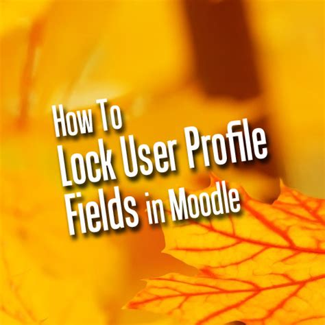 Lock User Profile Fields In Moodle Xelium Clarity Defined