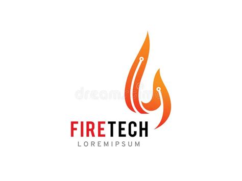 Fire Tech Logo Symbol Or Icon Template Stock Vector Illustration Of Fire Icon