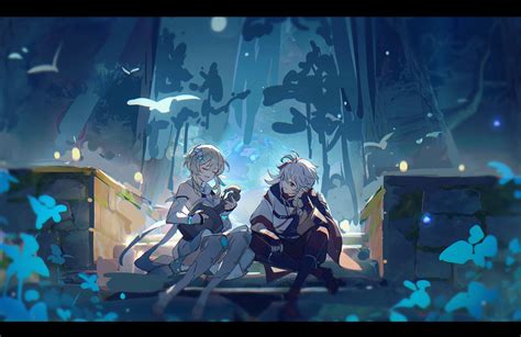 Lumine And Kaedehara Kazuha Genshin Impact Drawn By Menglin393 Danbooru