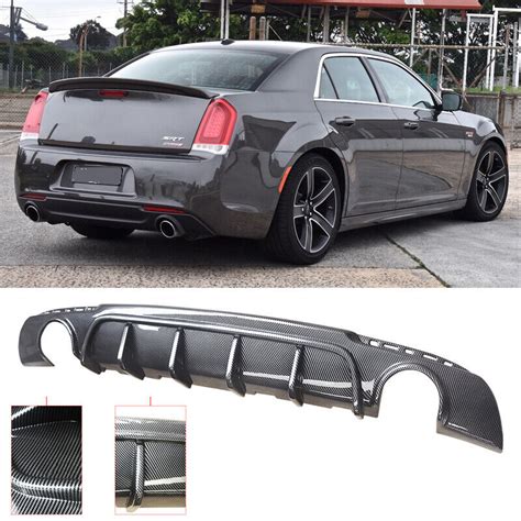 2015 2023 Chrysler 300 Srt Rear Bumper Lip Shark Fin Diffuser Carbon