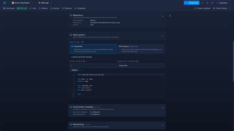 Build With A Dockerfile Build Northflank Application Docs