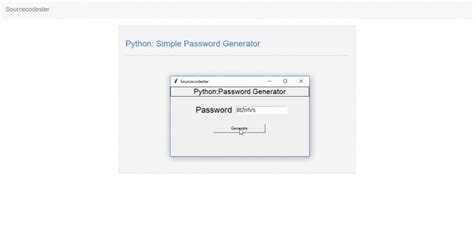 creating a simple password generator in python sourcecodester