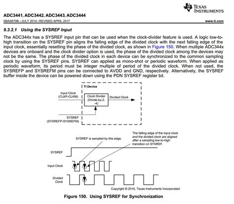 Adc3244 Sysref Data Converters Forum Data Converters Ti E2e Support Forums