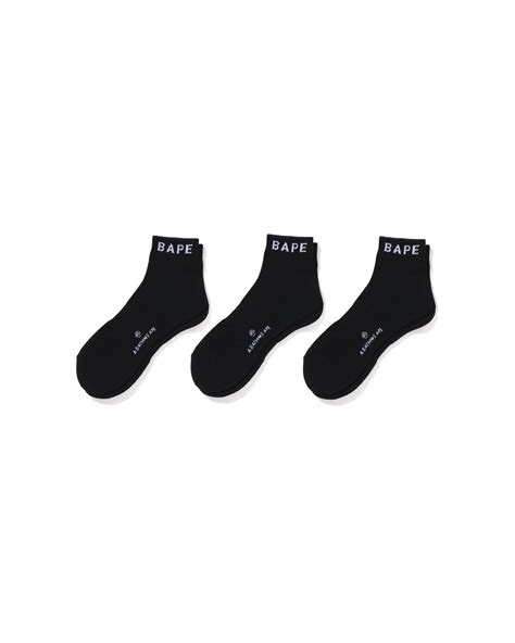 A Bathing Ape® Bape Ankle Socks 3 Pairs Bape Official Website Int