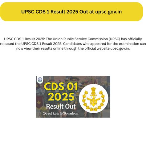 UPSC CDS Result Declared Maalhub In Free Job Alert