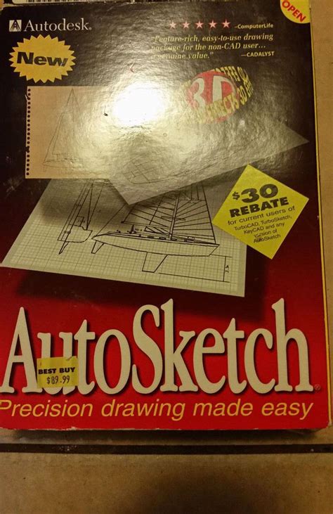 Auto Sketch Autocad Drawing Software Autodesk Windows 98 Nt Autosketch Release 6 1814963182