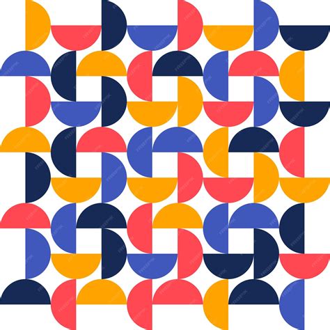 Premium Vector Simple Geometric Round Or Circle Shape Pattern Background