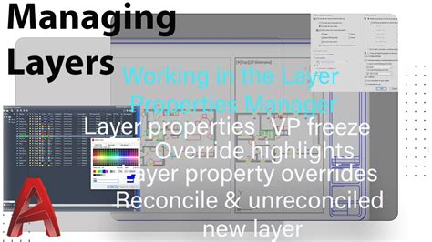 Autocad Advanced Working In The Layer Properties Manager Youtube