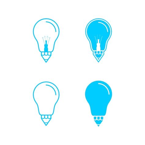 Premium Vector Four Simple Light Bulb Vector Element
