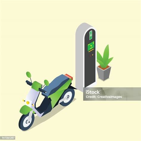 스테이션 아이소메트릭 3d 벡터에서 전기 오토바이 충전 0명에 대한 스톡 벡터 아트 및 기타 이미지 0명 Performing Arts Event 가솔린 Istock