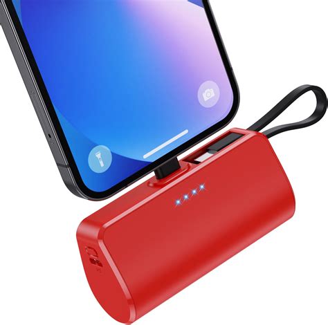 Amazon Com Mini Portable Charger Small Power Bank Mah Battery Pack With Built In Usb C And