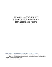 Module 3 ERD Assignment Docx Module 3 ASSIGNMENT DATABASE For