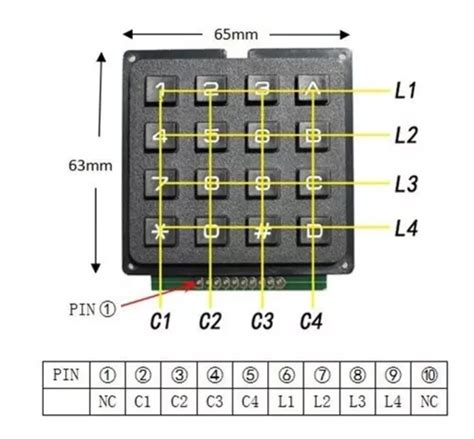 Teclado Matricial Keypad 4x4 Uso Rudo Robótica Arduino Pic Mebuscar México