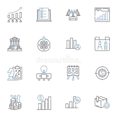 Market Survey Line Icons Collection Research Analysis Demographics Sampling Questionnaire