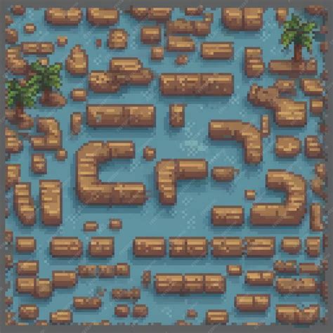 Pixel Art Maze Game Screenshot Premium Ai Generated Image