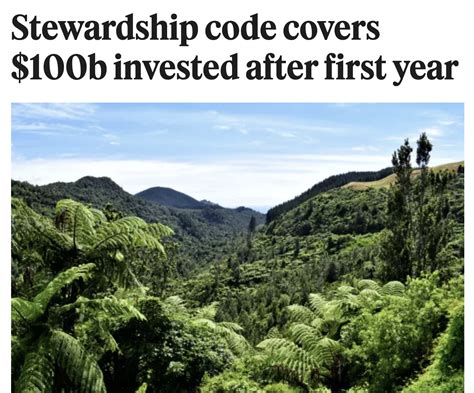 Nz Stewardship Code Turns One — Stewardship