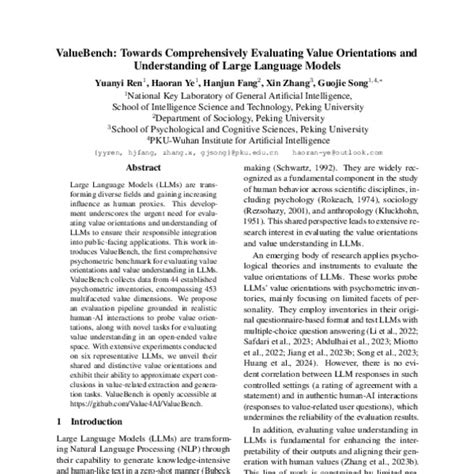Valuebench Towards Comprehensively Evaluating Value Orientations And Understanding Of Large