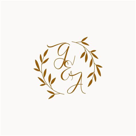 Ga Initial Wedding Monogram Logo 15283237 Vector Art At Vecteezy