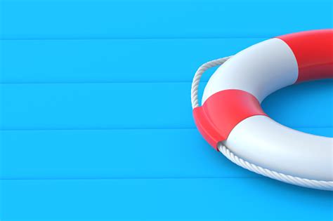 파란색 나무 테이블에 구명 부표입니다 여행 또는 휴가 여름 컨셉 해양 안전 바다에서 도움과 구조 공간을 복사합니다 3d 렌더링 3차원 형태에 대한 스톡 사진 및 기타 이미지