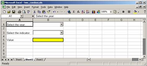 Ms Excel 2003 Use Two Combo Boxes To Retrieve Values From A Table