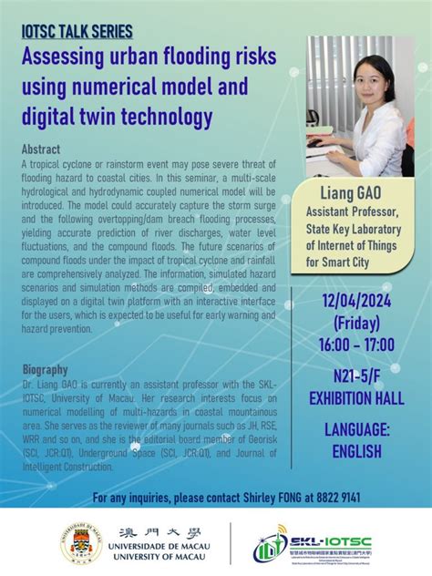 Iotsc Talk Series Assessing Urban Flooding Risksusing Numerical Model Anddigital Twin