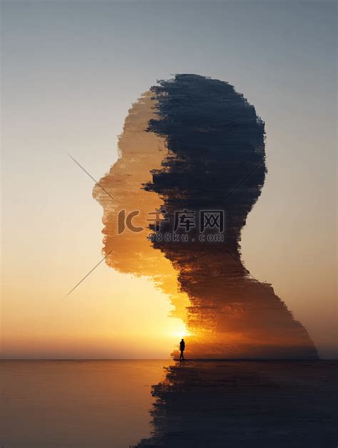 心态与积极性相反消极性思维概念高清摄影大图 千库网