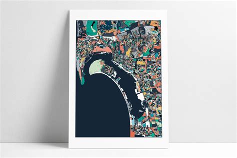 San Diego Wall Art Map Print Home Decor San Diego Print Abstract Art