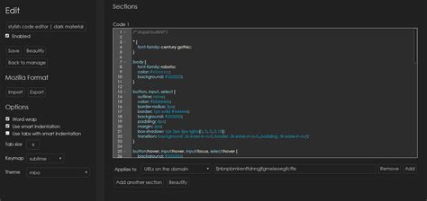stylish code editor dark material design freestyler ws