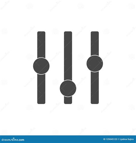 Sliders Or Faders Control Board Fader Icon Stock Vector Illustration Of Mixer Fader 125045123
