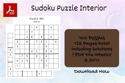 Sudoku Medium Puzzles Adult Activity Graphic By Prottayon Creative Fabrica