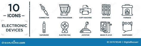 Linear Furnace Icon From Electronic Devices Outline Collection Thin Line Furnace Vector