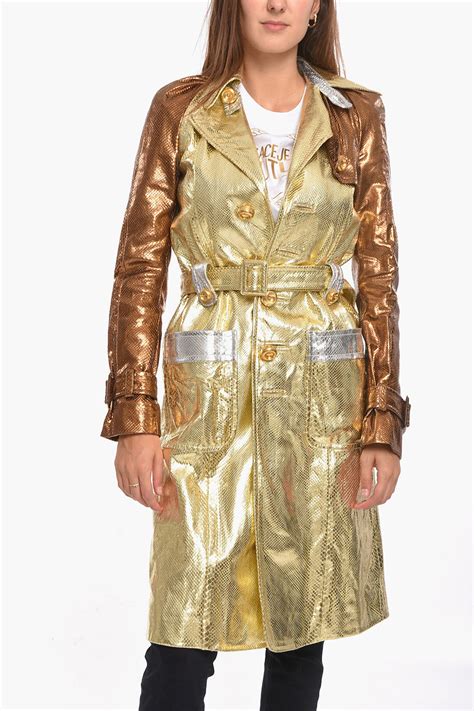 Dsquared2 Python Skin Trench With Back Vent Women Glamood Outlet