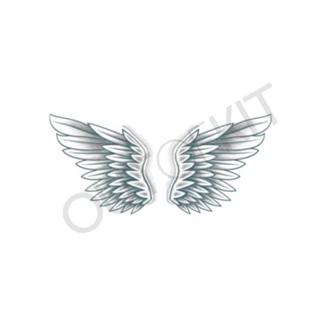 White Wing Tattoos 2x Angel Wings Temporary Tattoo Sticker Waterproof