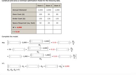 Solved The Economic Order Quantity Eoq Model Is A