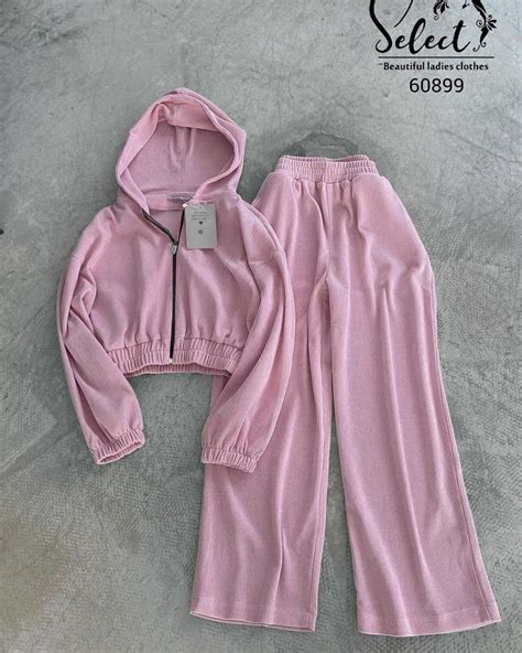 باربارا On Pinno 💥ست هودی کراپ کلاهدار و شلوار بگ 💥سای