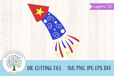 Rocket Svg Firecracker Svg July 4th Graphic By Viveca Rene Design · Creative Fabrica