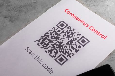 Premium Photo Qr Code As A Part Of Protection From The Covid 19 Coronavirus