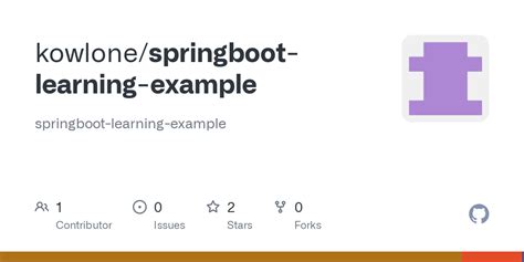 Github Kowlonespringboot Learning Example Springboot Learning Example