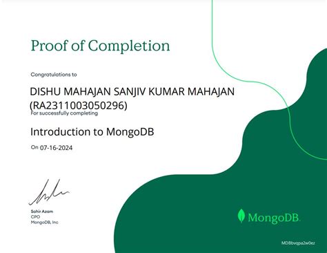 dishu mahajan on linkedin mongodb newskillsunlocked