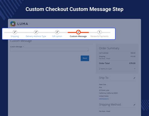 Magento 2 Multi Steps Checkout Custom Checkout Form Webkul